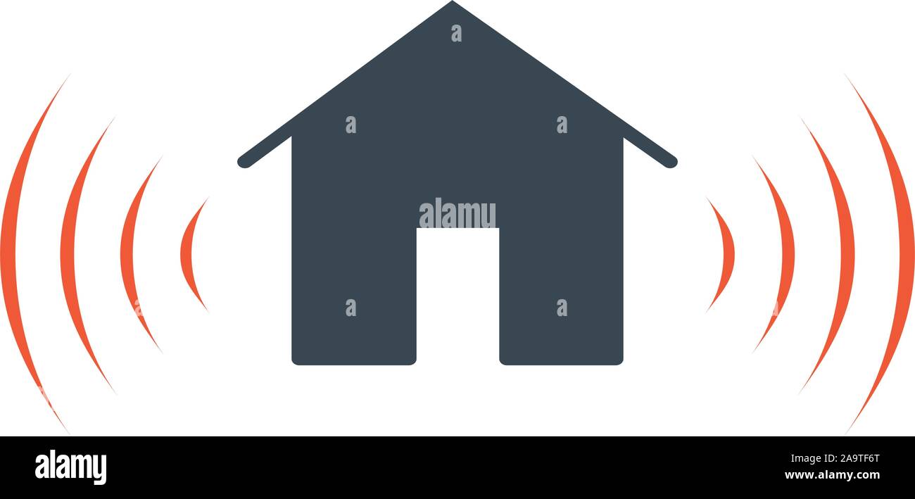Smart Home Internet. House with WiFi. Stock Vector illustration ...