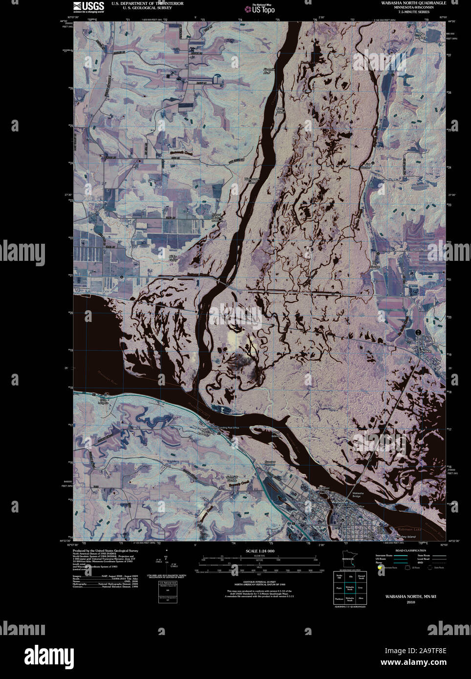 Map of wabasha minnesota hi-res stock photography and images - Alamy