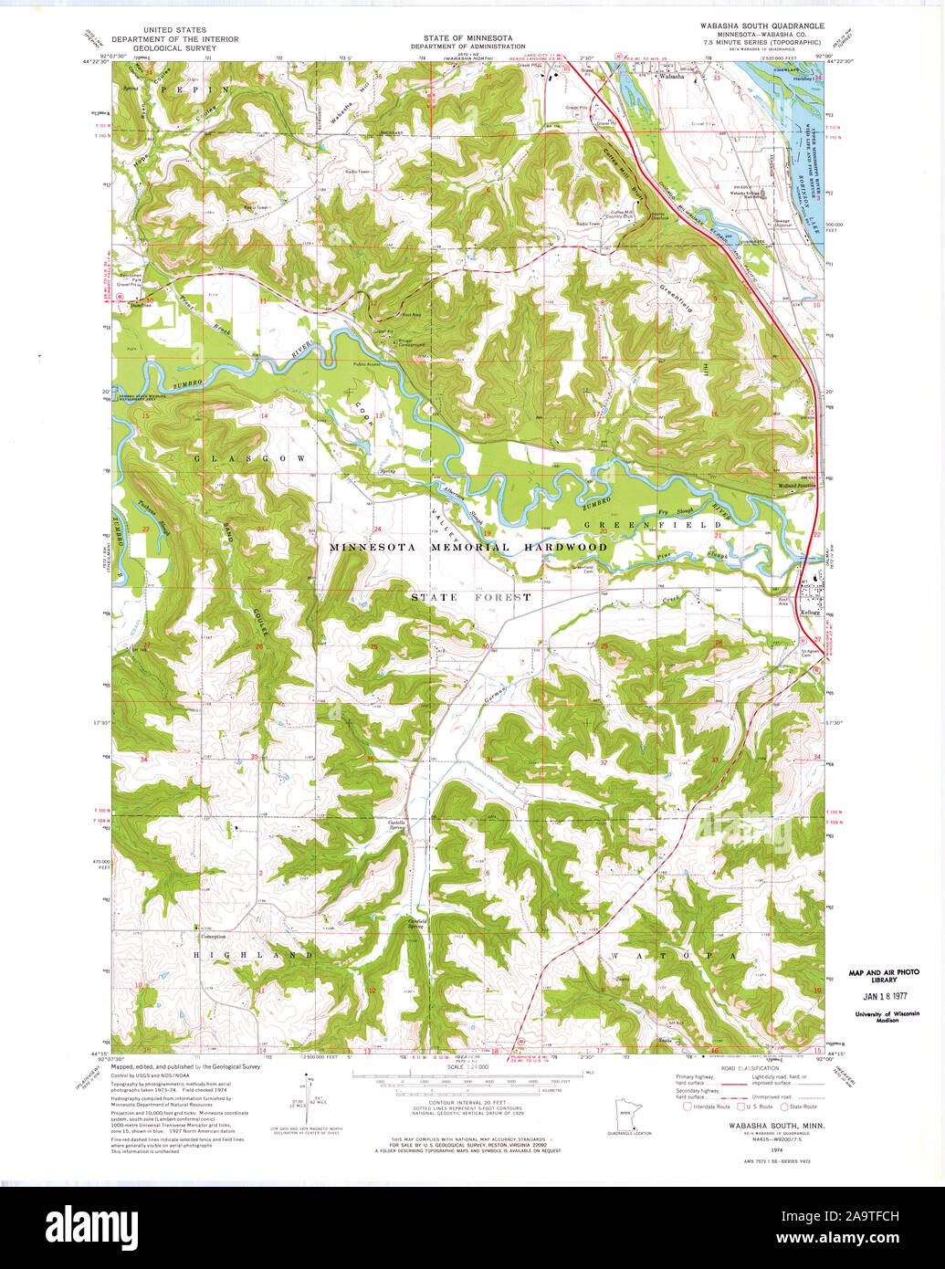 Map of wabasha hi-res stock photography and images - Alamy