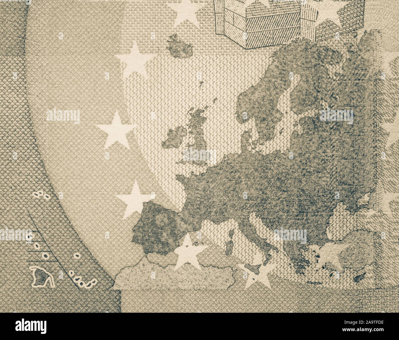 50 euro banknote on map hi-res stock photography and images - Alamy
