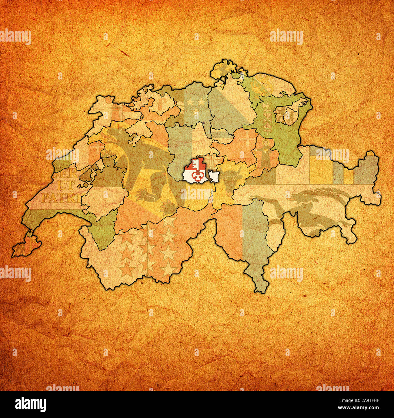 Map of obwalden hi-res stock photography and images - Alamy
