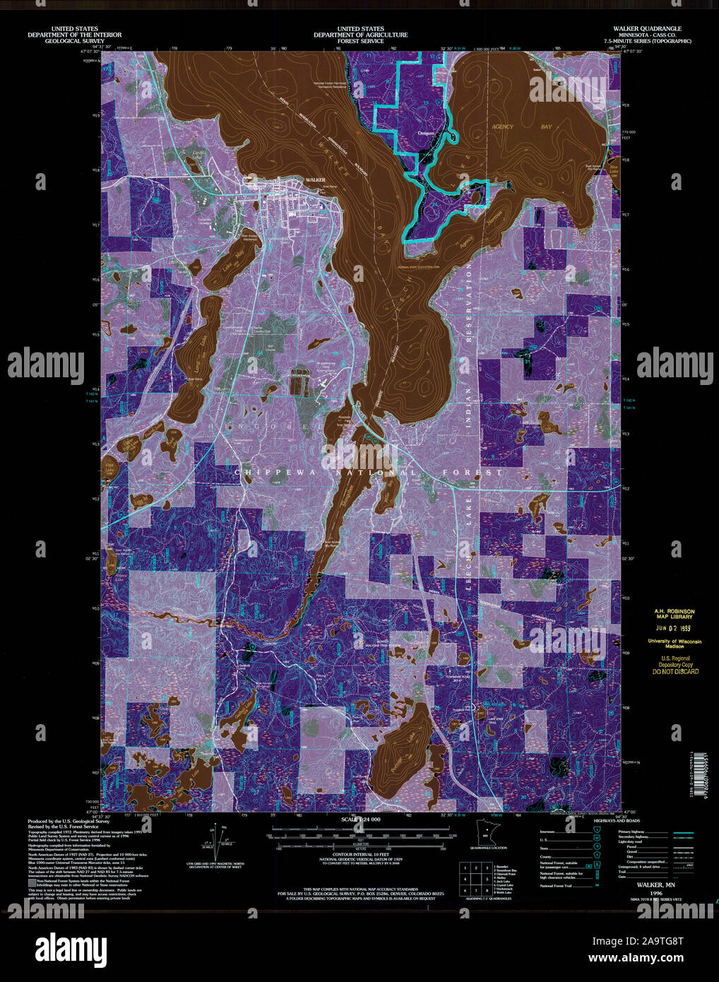 Map of walker minnesota hi-res stock photography and images - Alamy