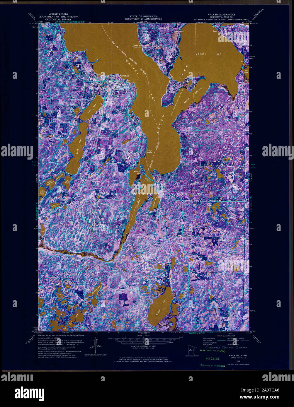 Map of walker minnesota hi-res stock photography and images - Alamy