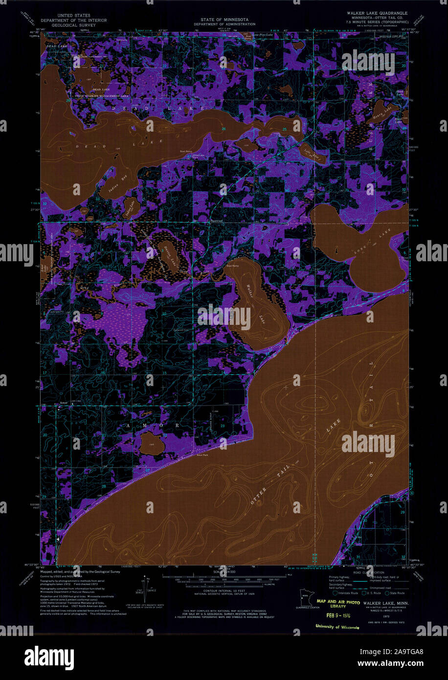 Map of walker minnesota hi-res stock photography and images - Alamy