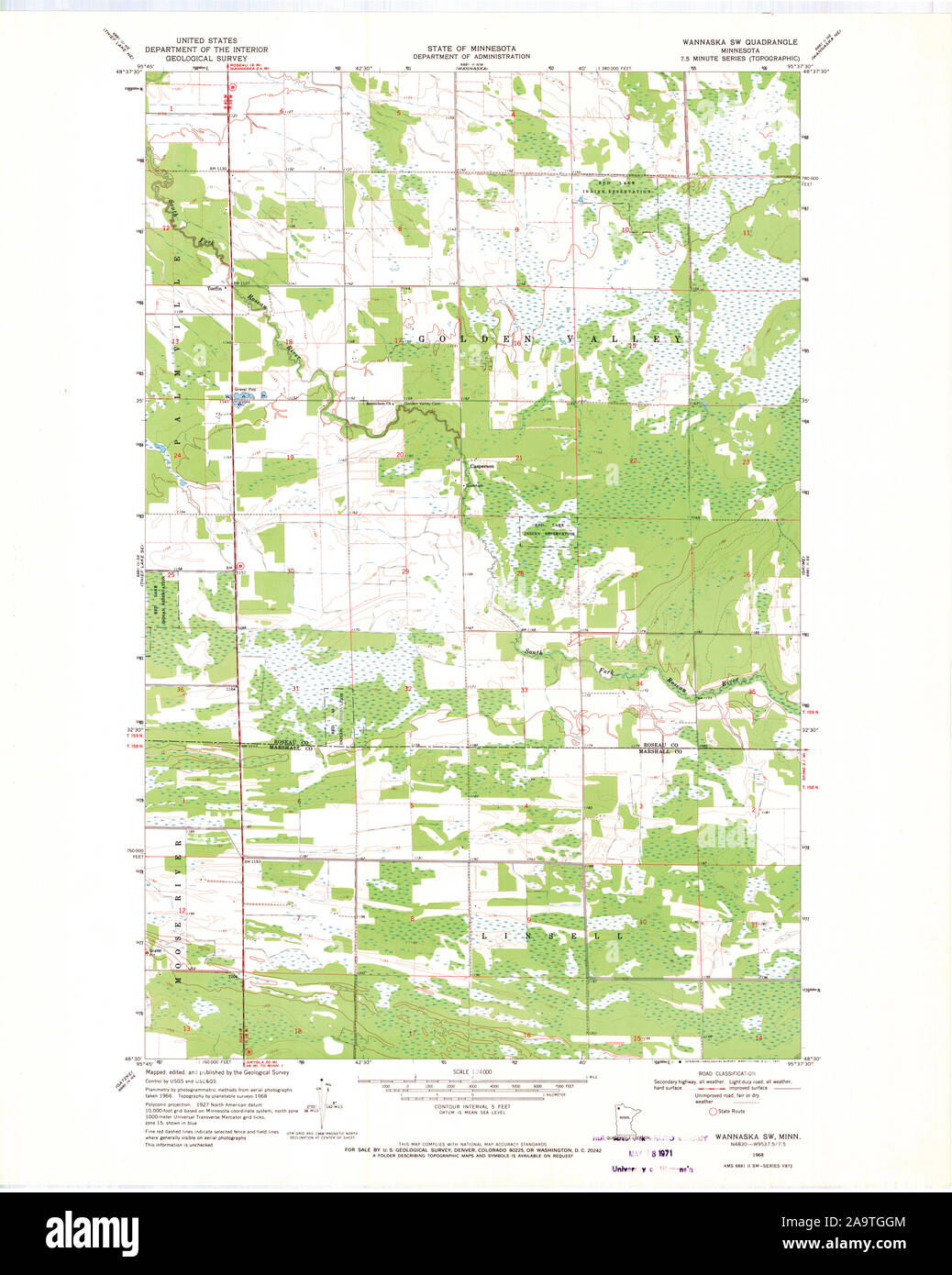 Map of wannaska hi-res stock photography and images - Alamy