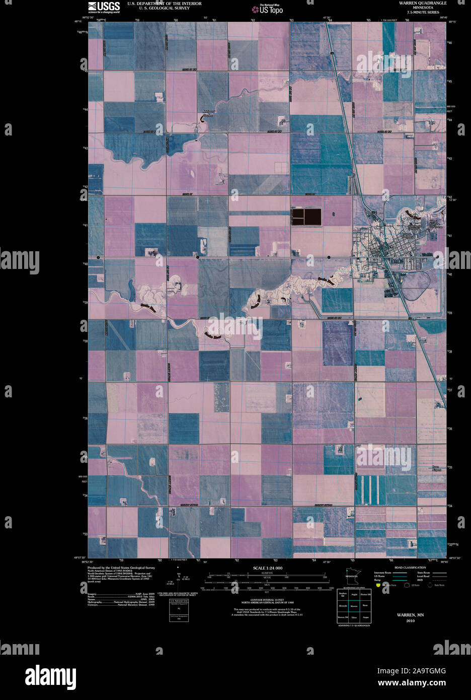 Warren minnesota map hi-res stock photography and images - Alamy