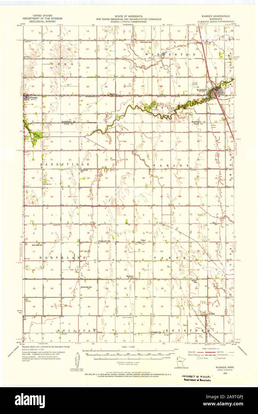 Warren minnesota map Cut Out Stock Images & Pictures - Alamy