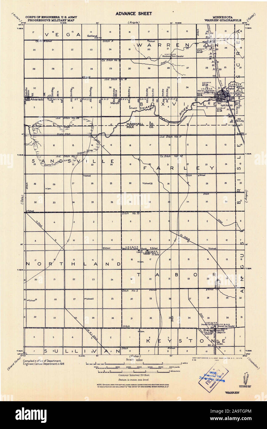 Warren minnesota map hi-res stock photography and images - Alamy