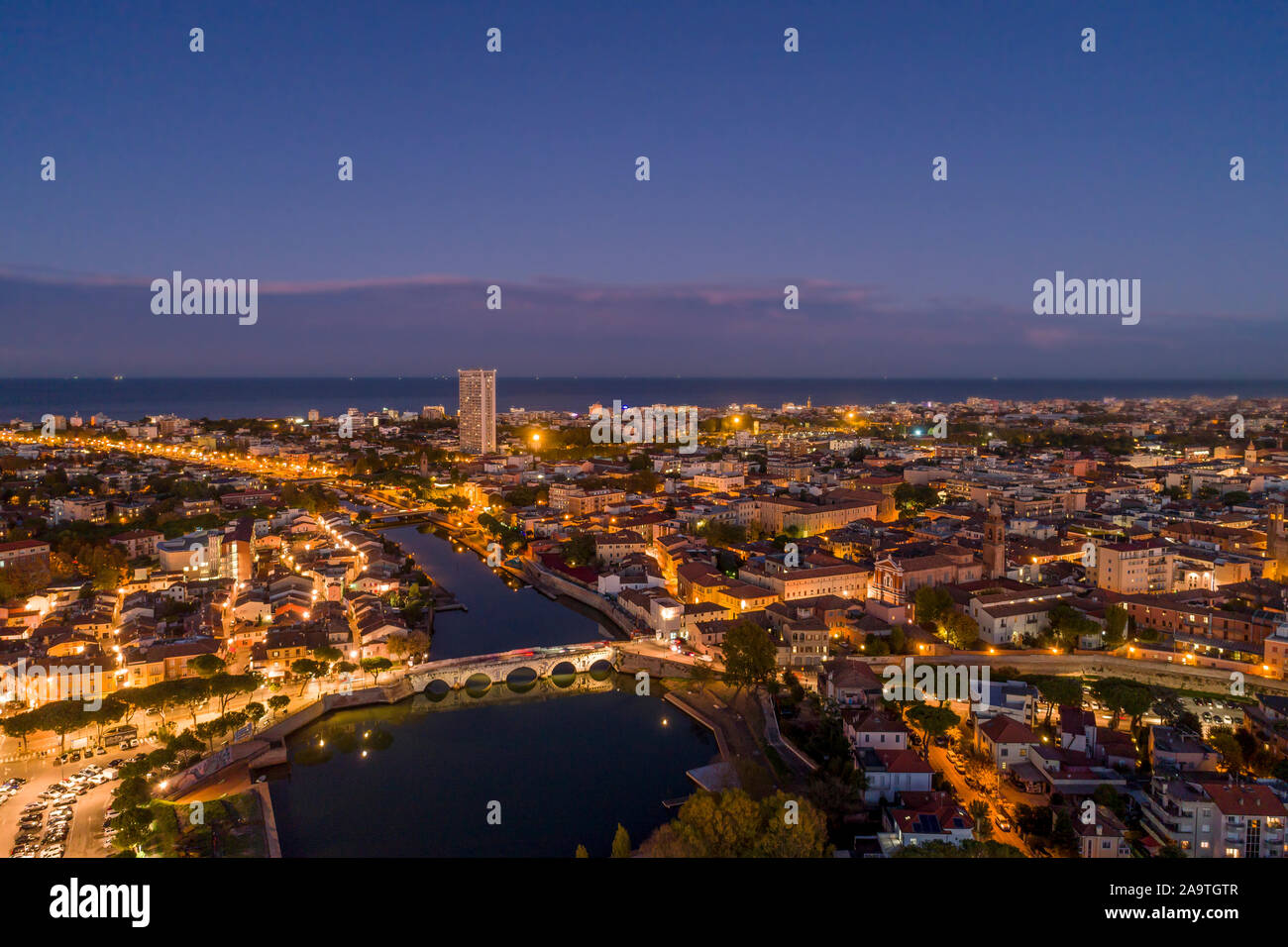 Italian sunset panorama in river hi-res stock photography and images ...