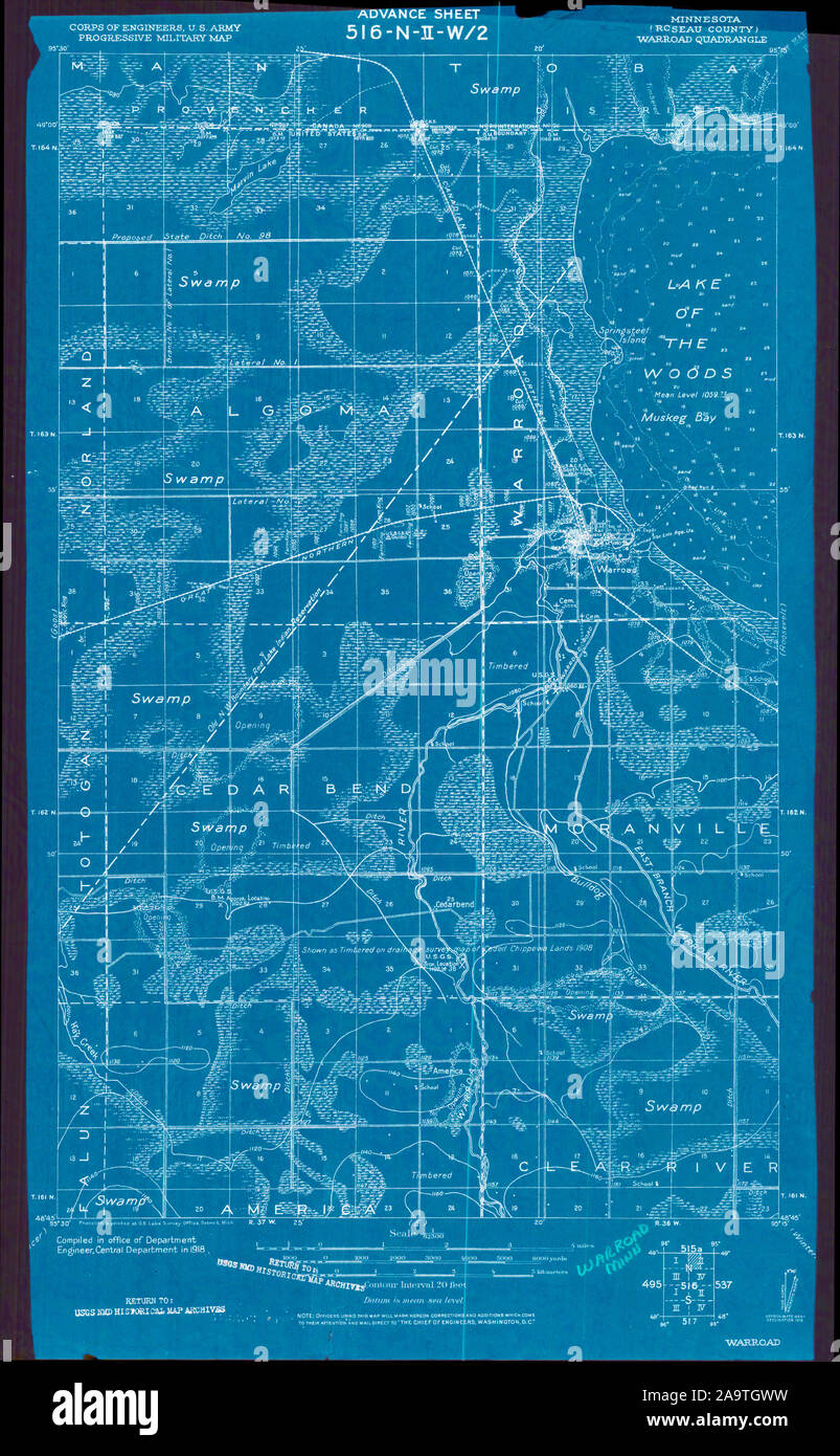 Warroad map hi-res stock photography and images - Alamy
