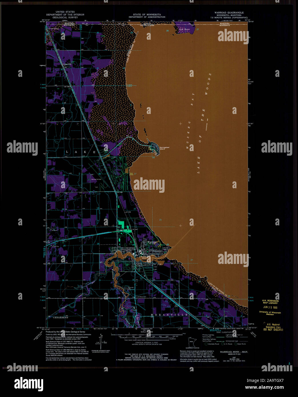 Warroad map hi-res stock photography and images - Alamy
