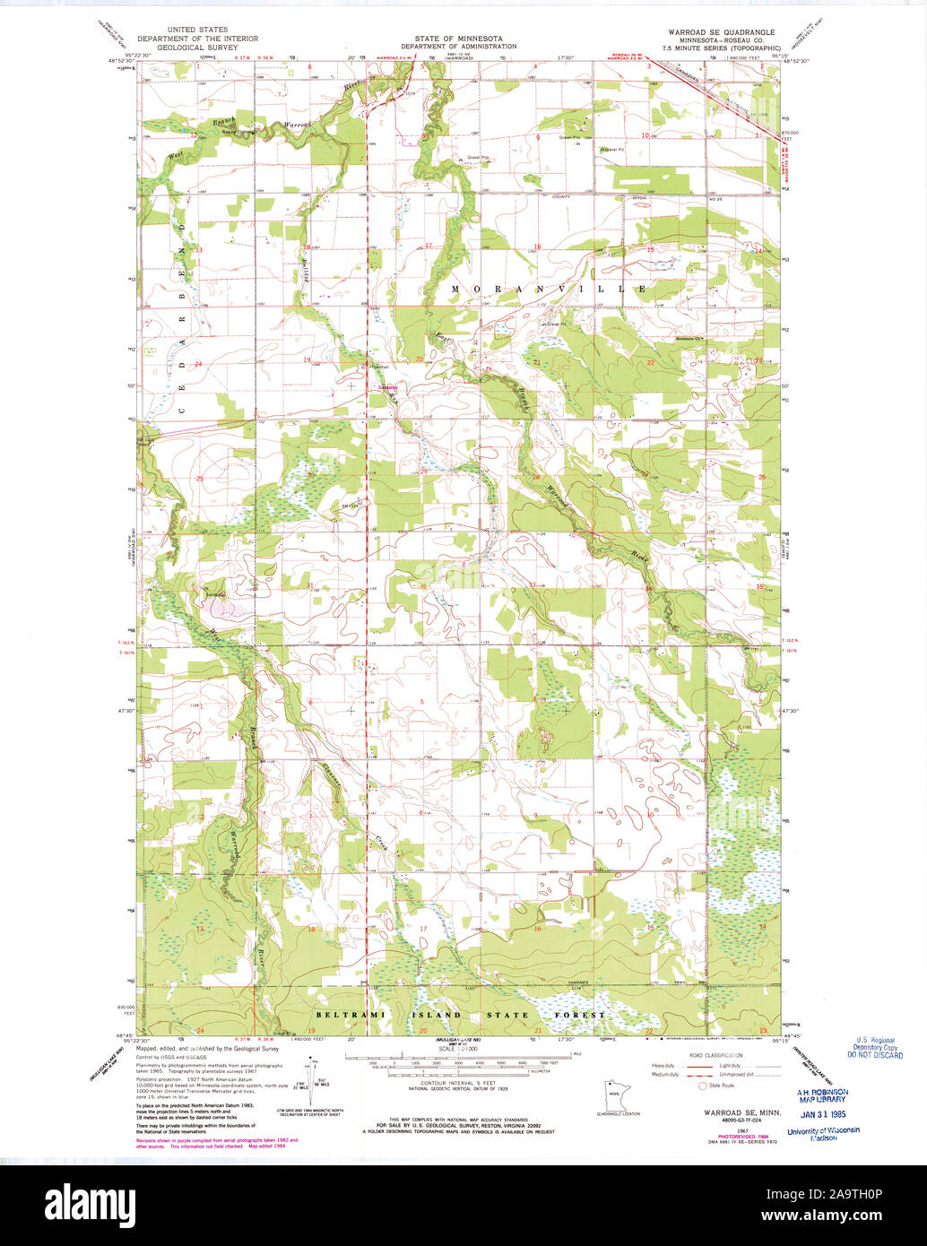 Map of warroad hi-res stock photography and images - Alamy