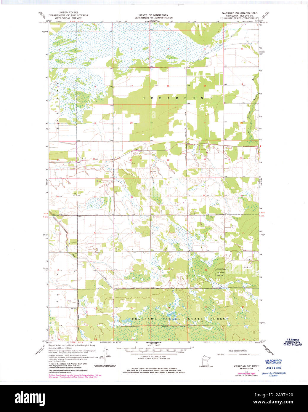 Warroad map hi-res stock photography and images - Alamy