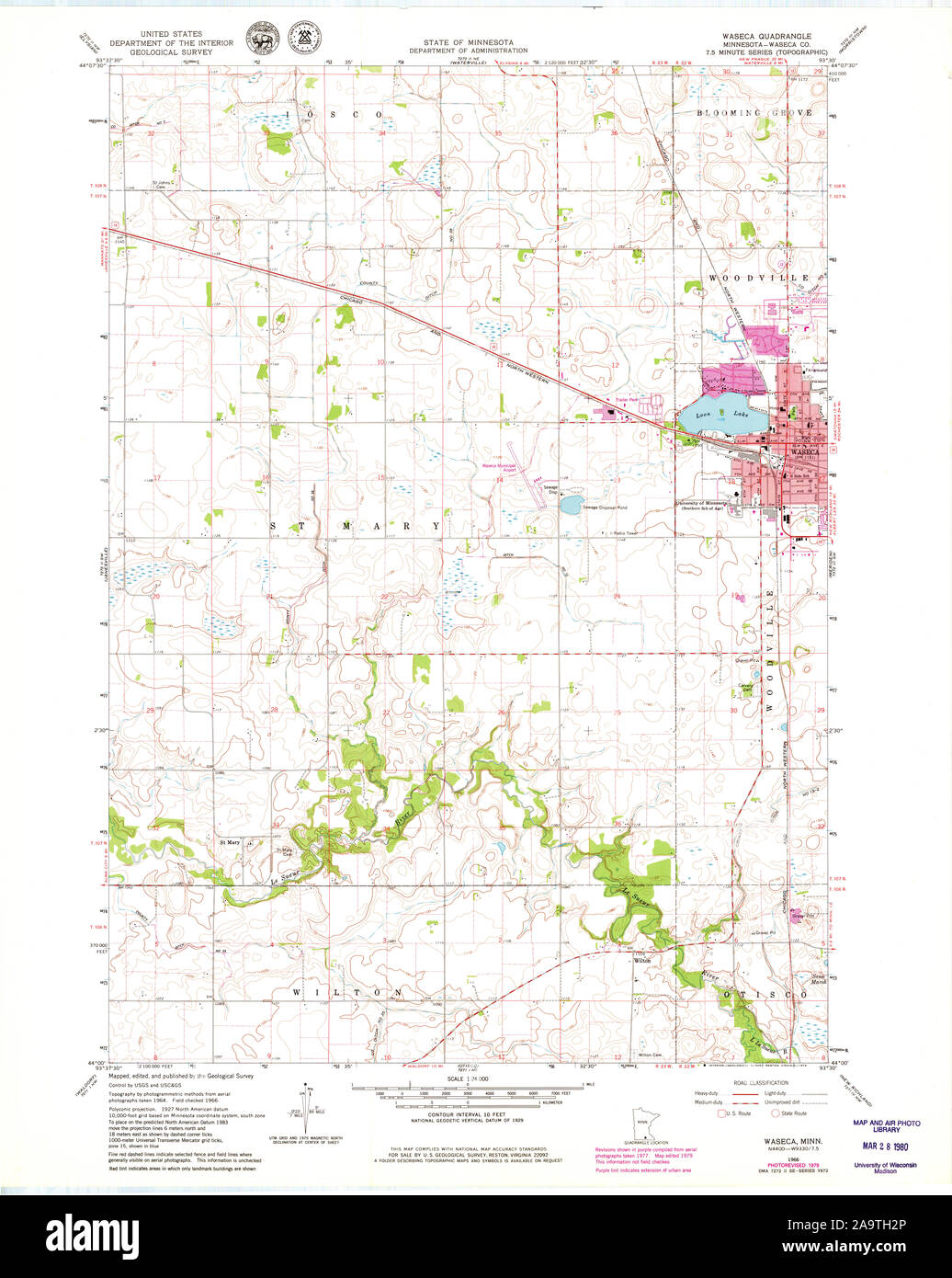 Waseca map hi-res stock photography and images - Alamy