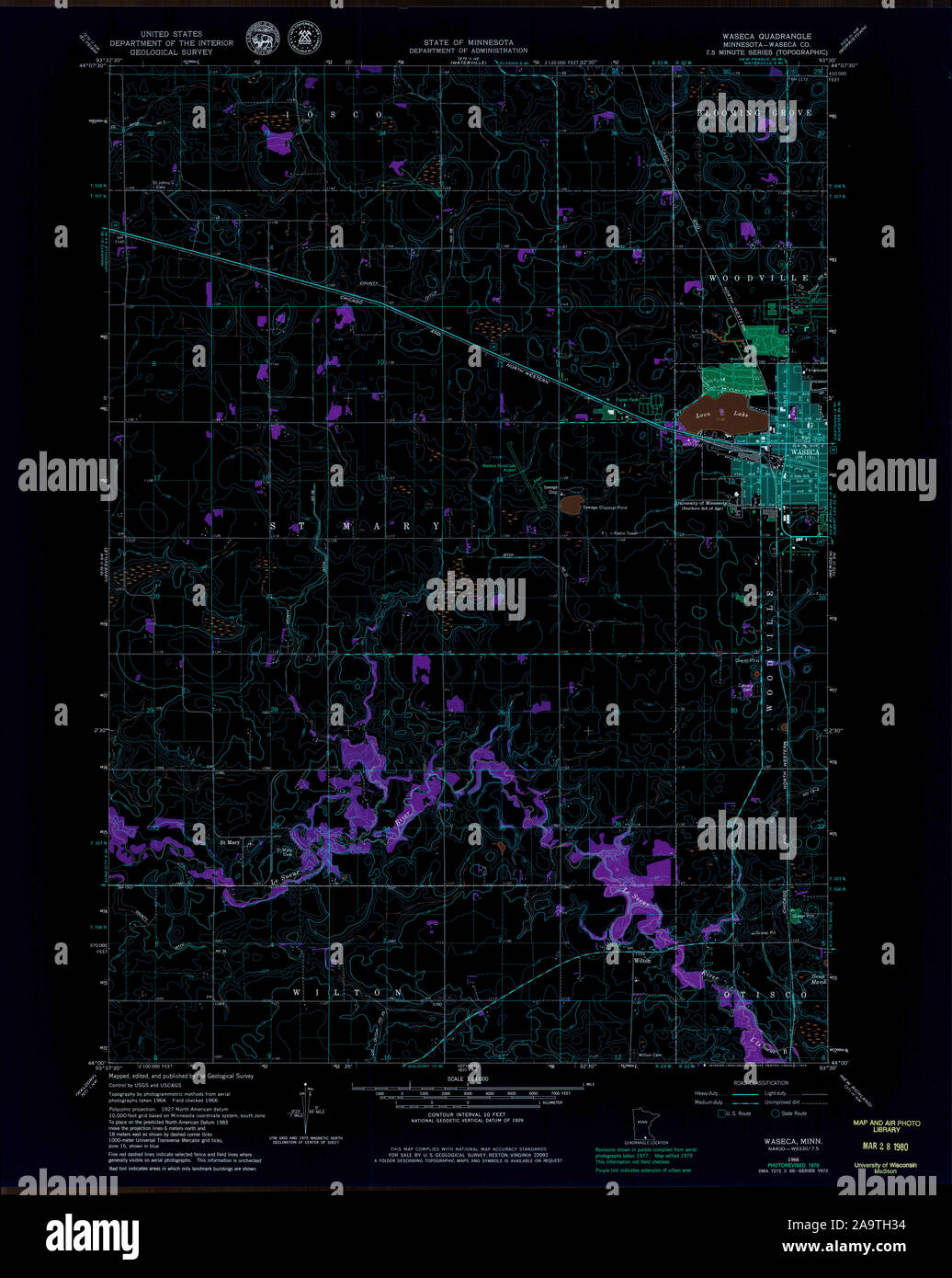 Waseca map hi-res stock photography and images - Alamy