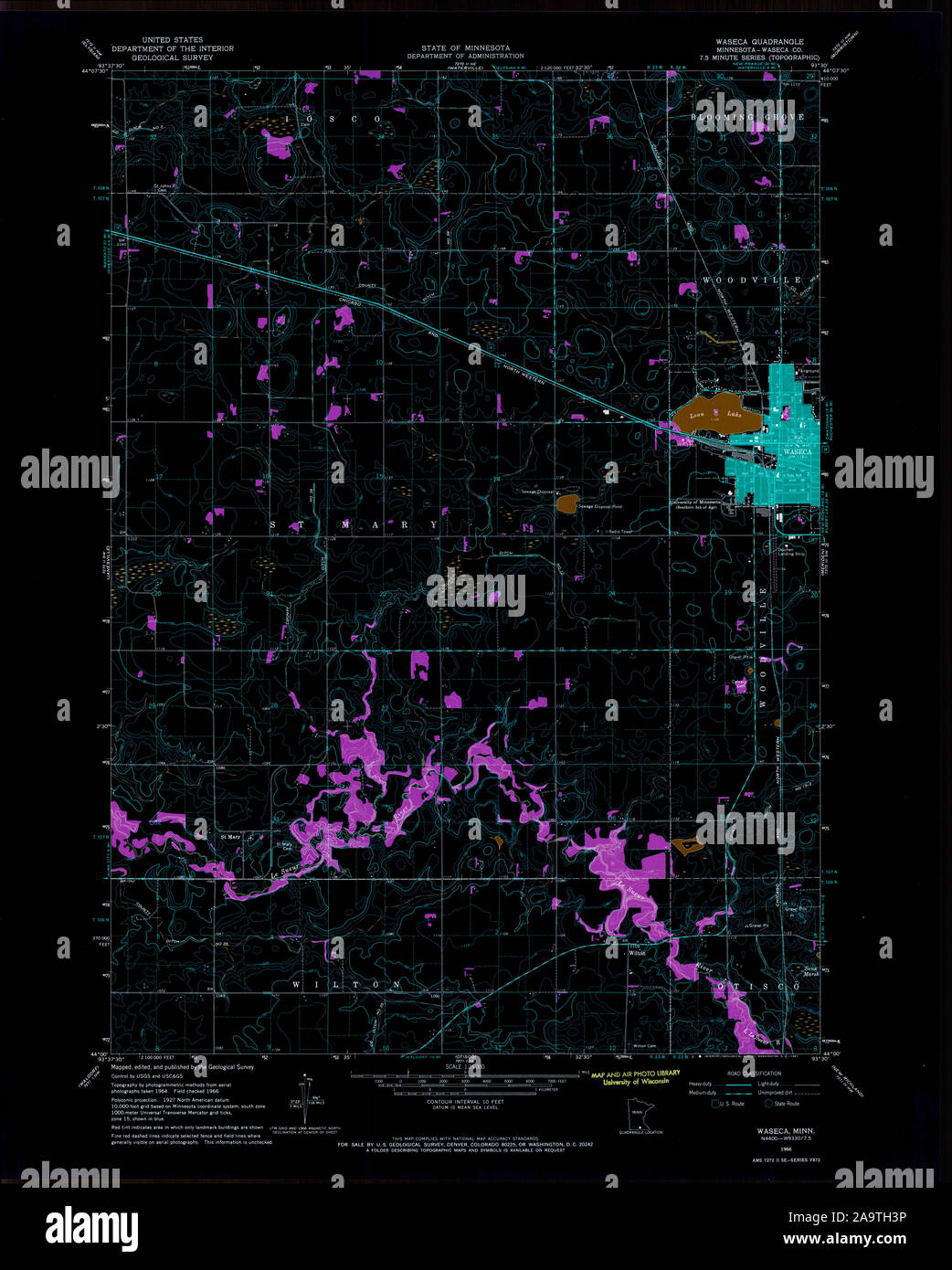 Waseca map hi-res stock photography and images - Alamy