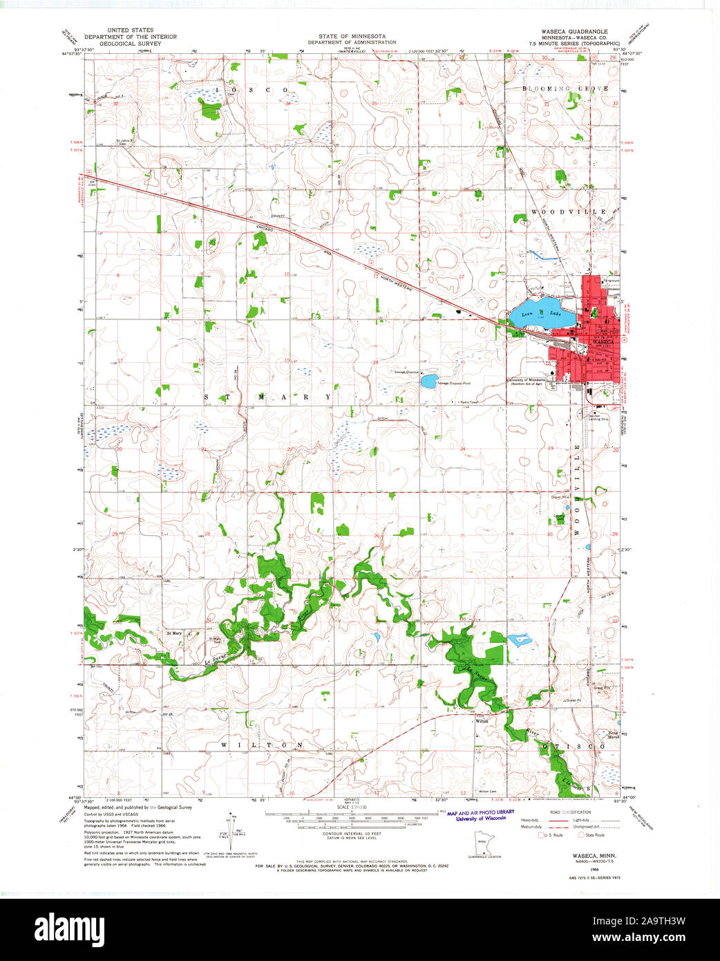 Waseca map hi-res stock photography and images - Alamy