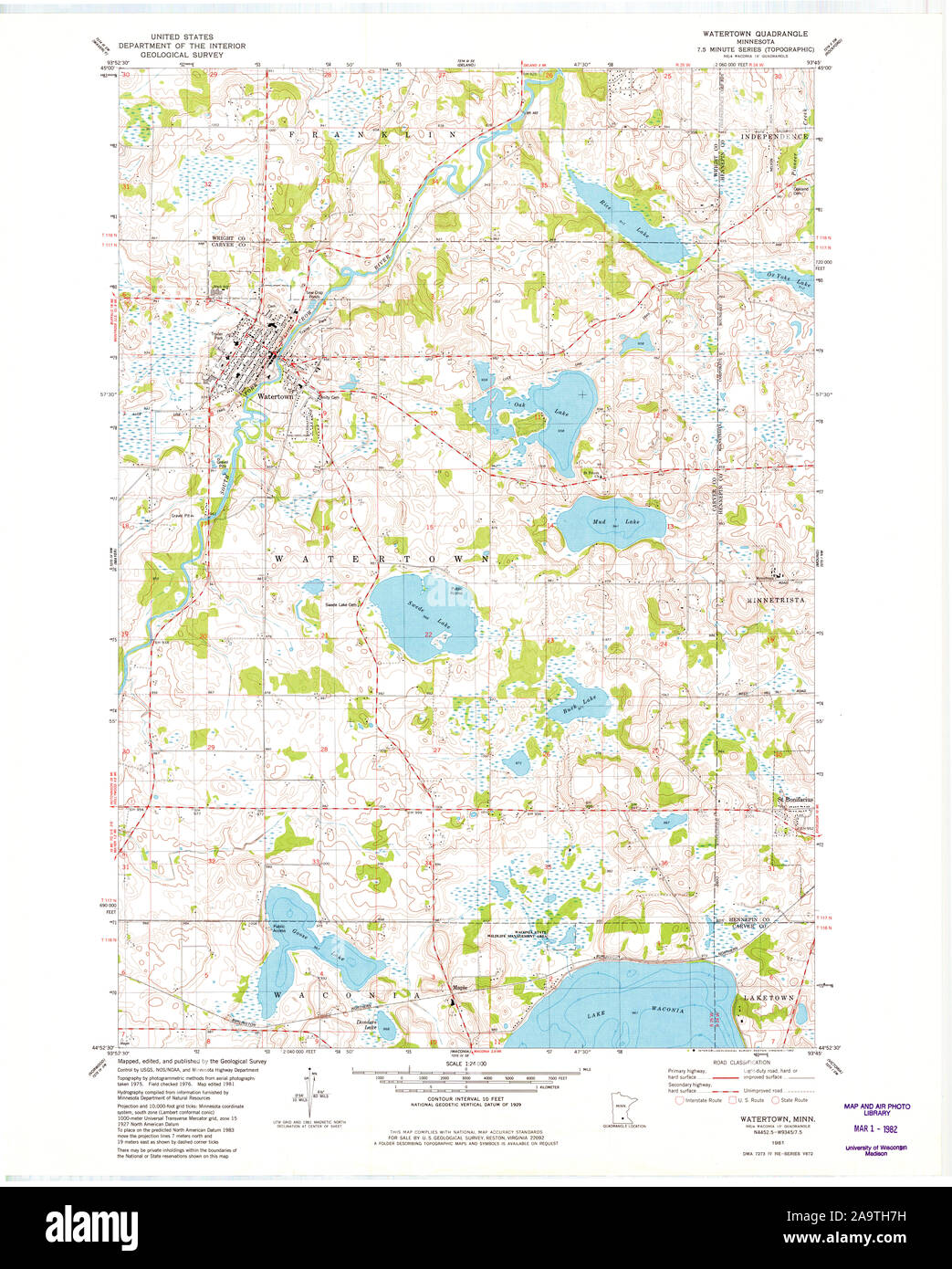 Map of watertown hi-res stock photography and images - Alamy