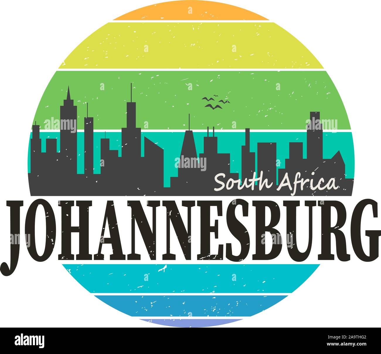 Johannesburg Skyline Stamp Silhouette City Design Vector Art Stock ...