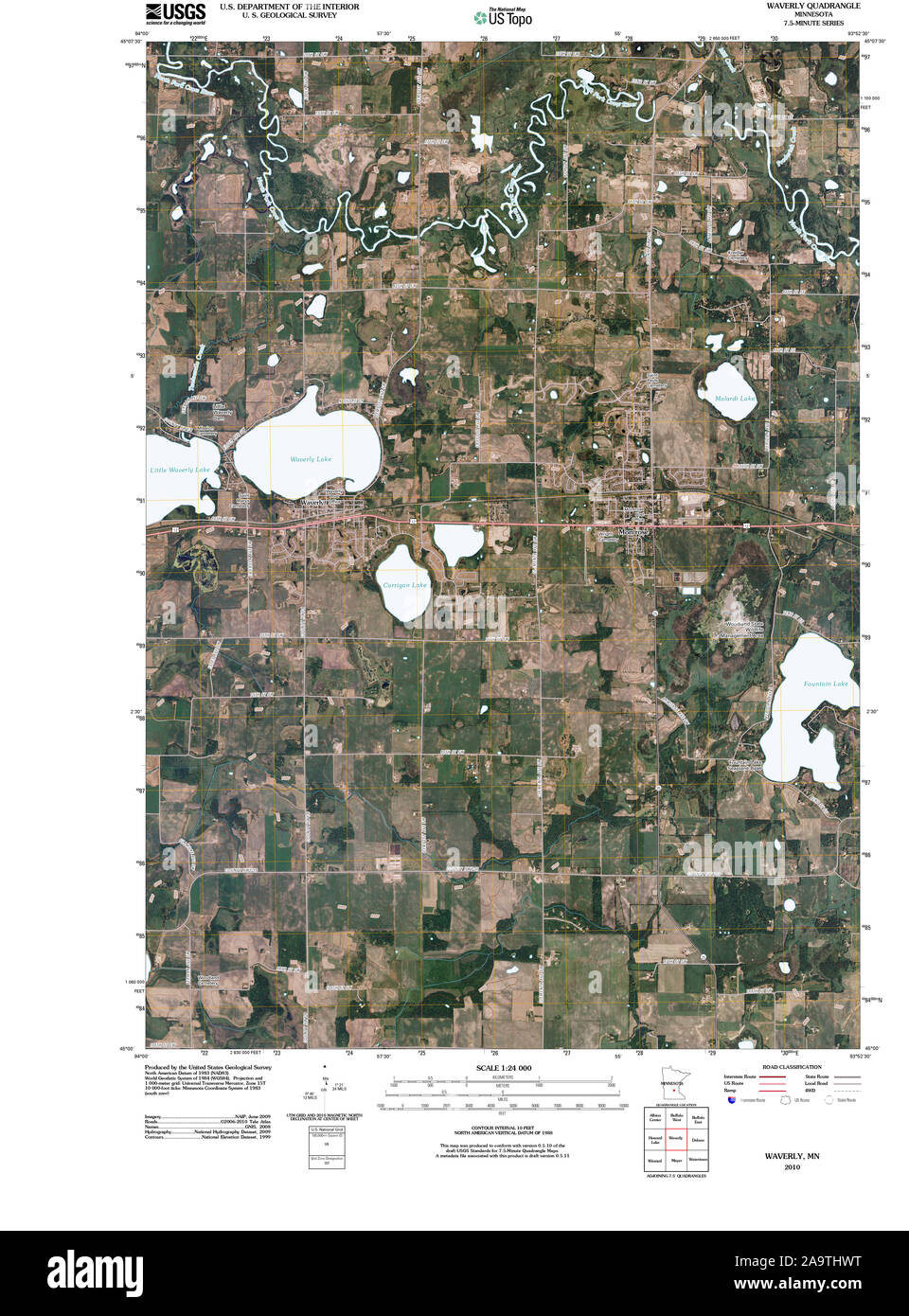 Waverly map Cut Out Stock Images & Pictures - Alamy