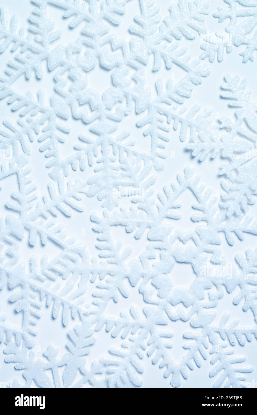 Icy blue snowflake pattern in festive full frame textured background ...