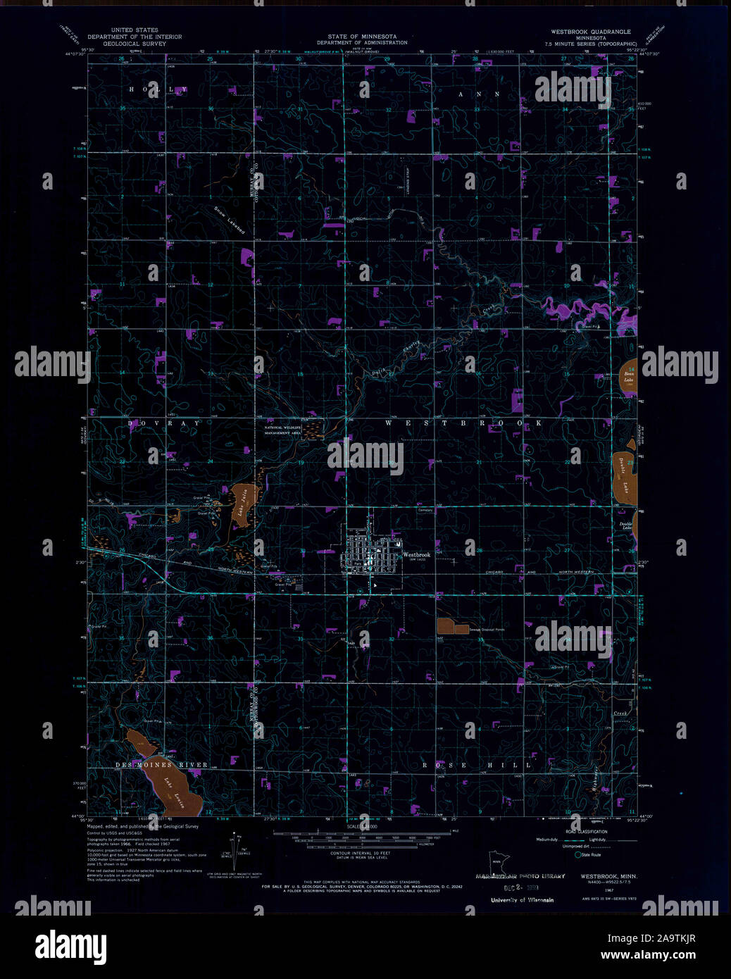 Westbrook minnesota map hi-res stock photography and images - Alamy