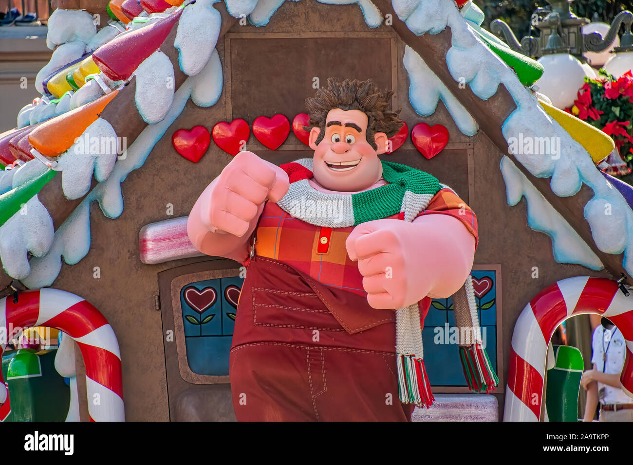 Wreck it Ralph in the Christmastime Parade at Magic Kingdom Stock Photo ...