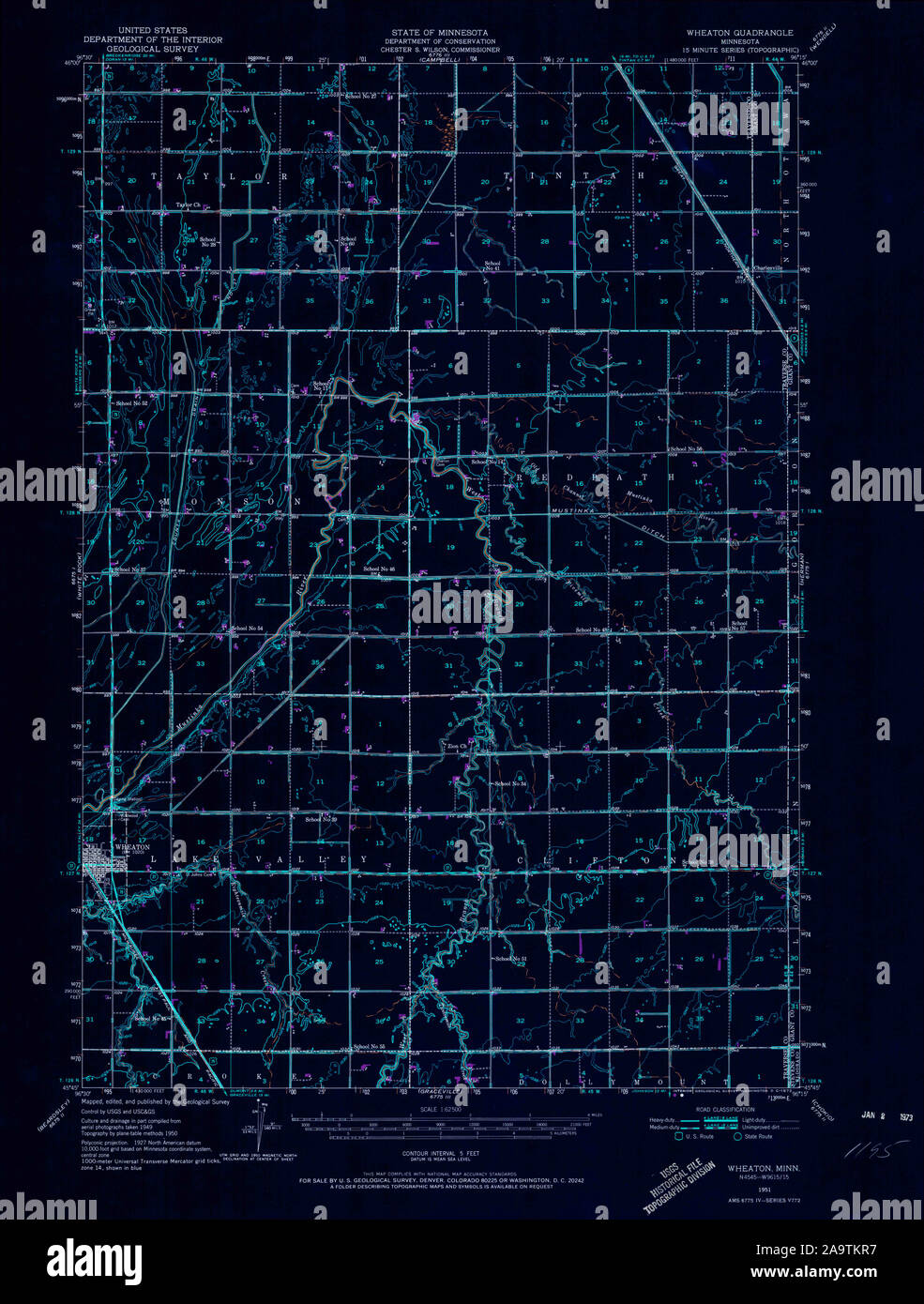 Map of wheaton minnesota hi-res stock photography and images - Alamy