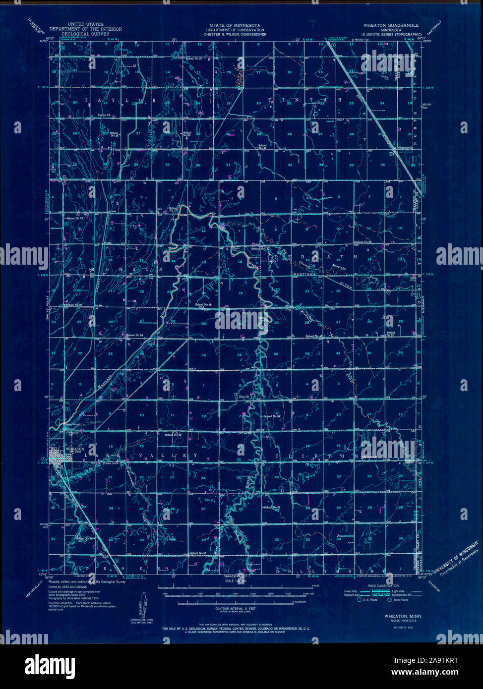 Map of wheaton minnesota hi-res stock photography and images - Alamy