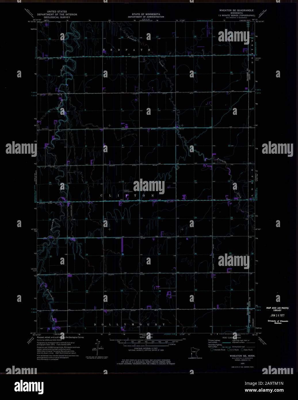 Map of wheaton minnesota hi-res stock photography and images - Alamy