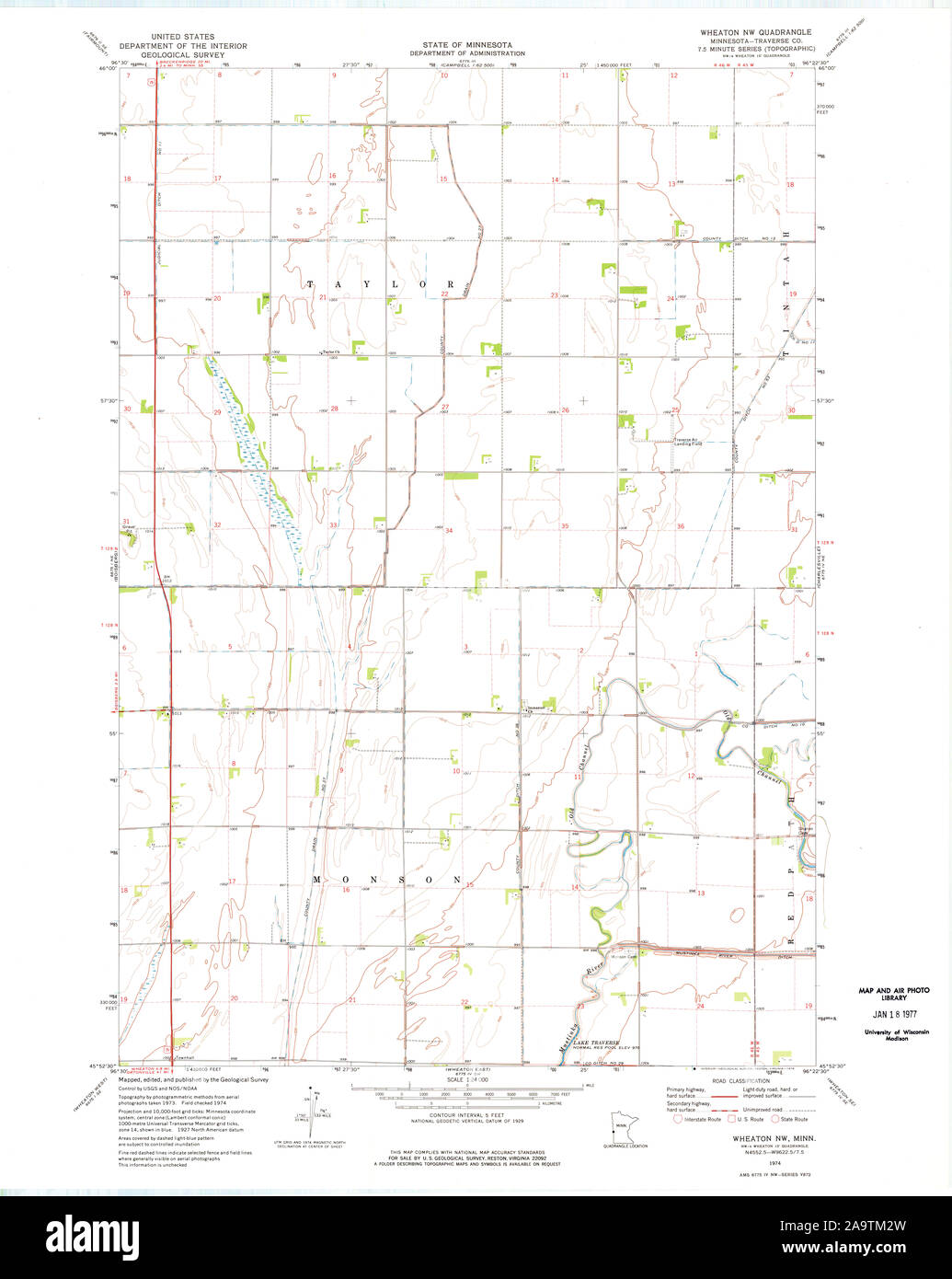 Map of wheaton minnesota hi-res stock photography and images - Alamy
