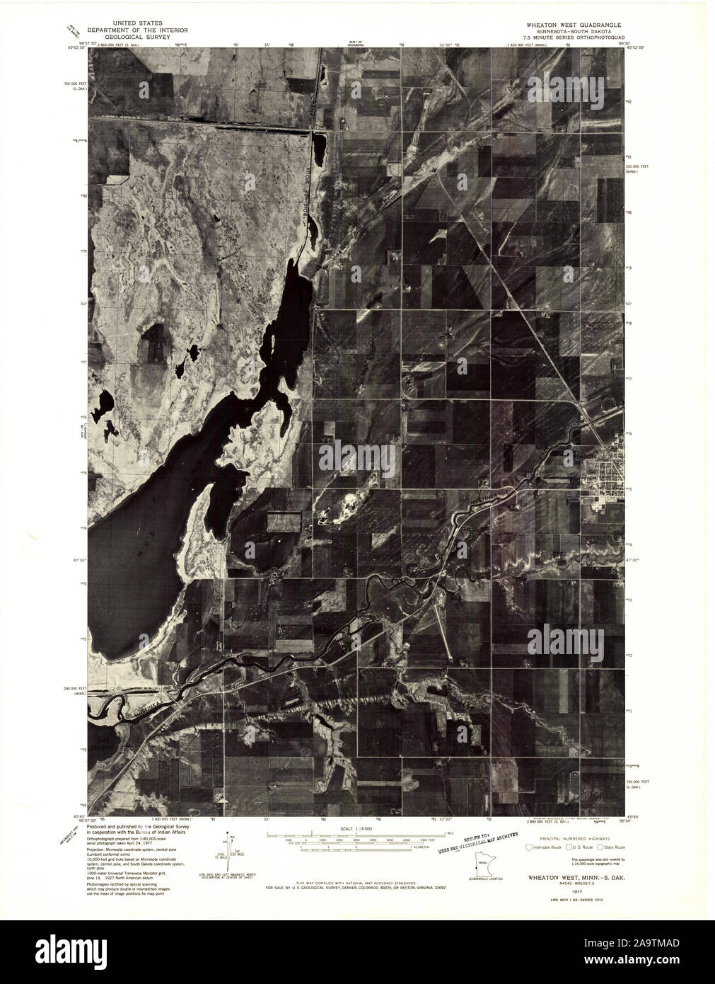 Map of wheaton minnesota hi-res stock photography and images - Alamy