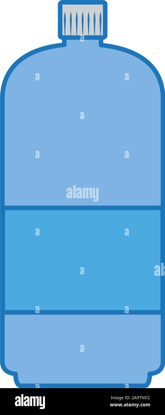 water bottle plastic fill icon blue vector illustration Stock Vector ...