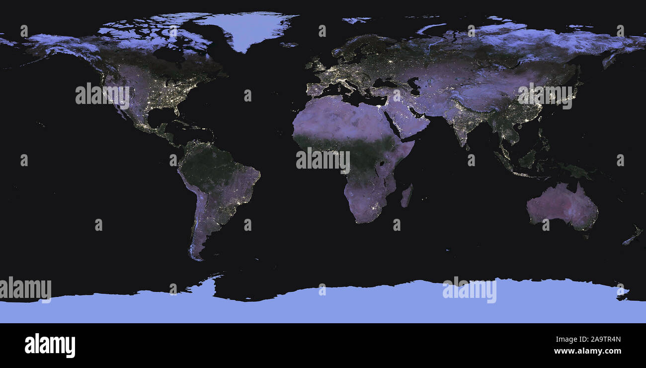 Nasa World Night Map