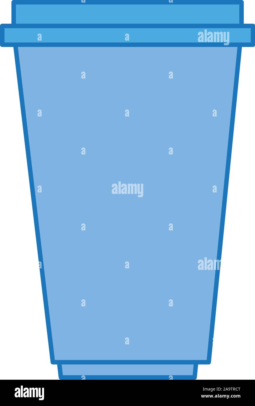 disposable cup plastic fill icon blue vector illustration Stock Vector ...