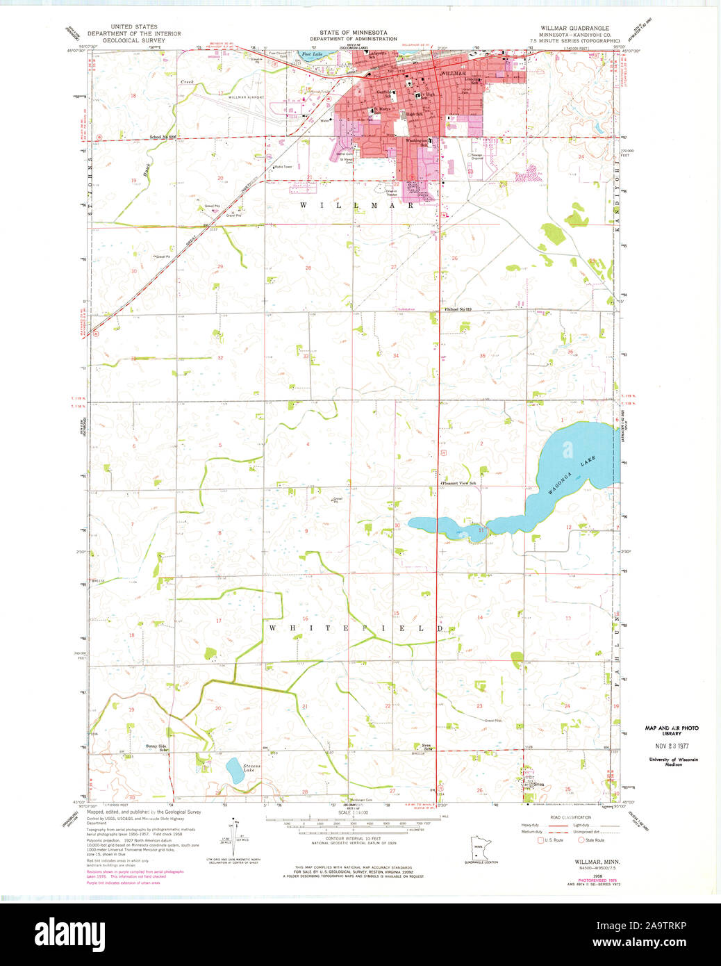 Willmar map hi-res stock photography and images - Alamy