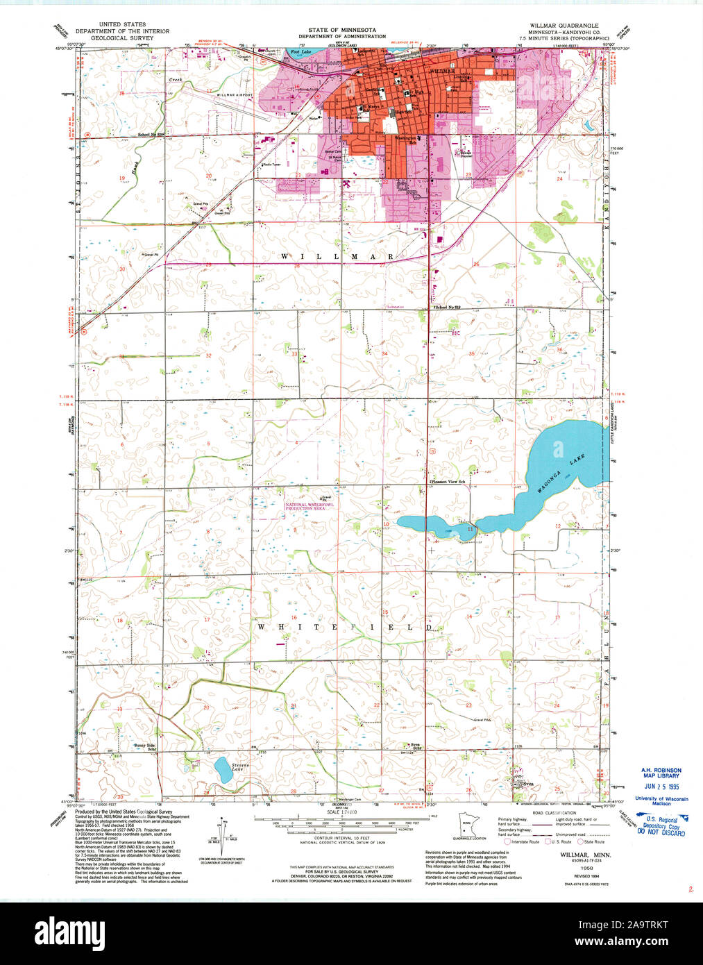 Willmar minnesota map hi-res stock photography and images - Alamy
