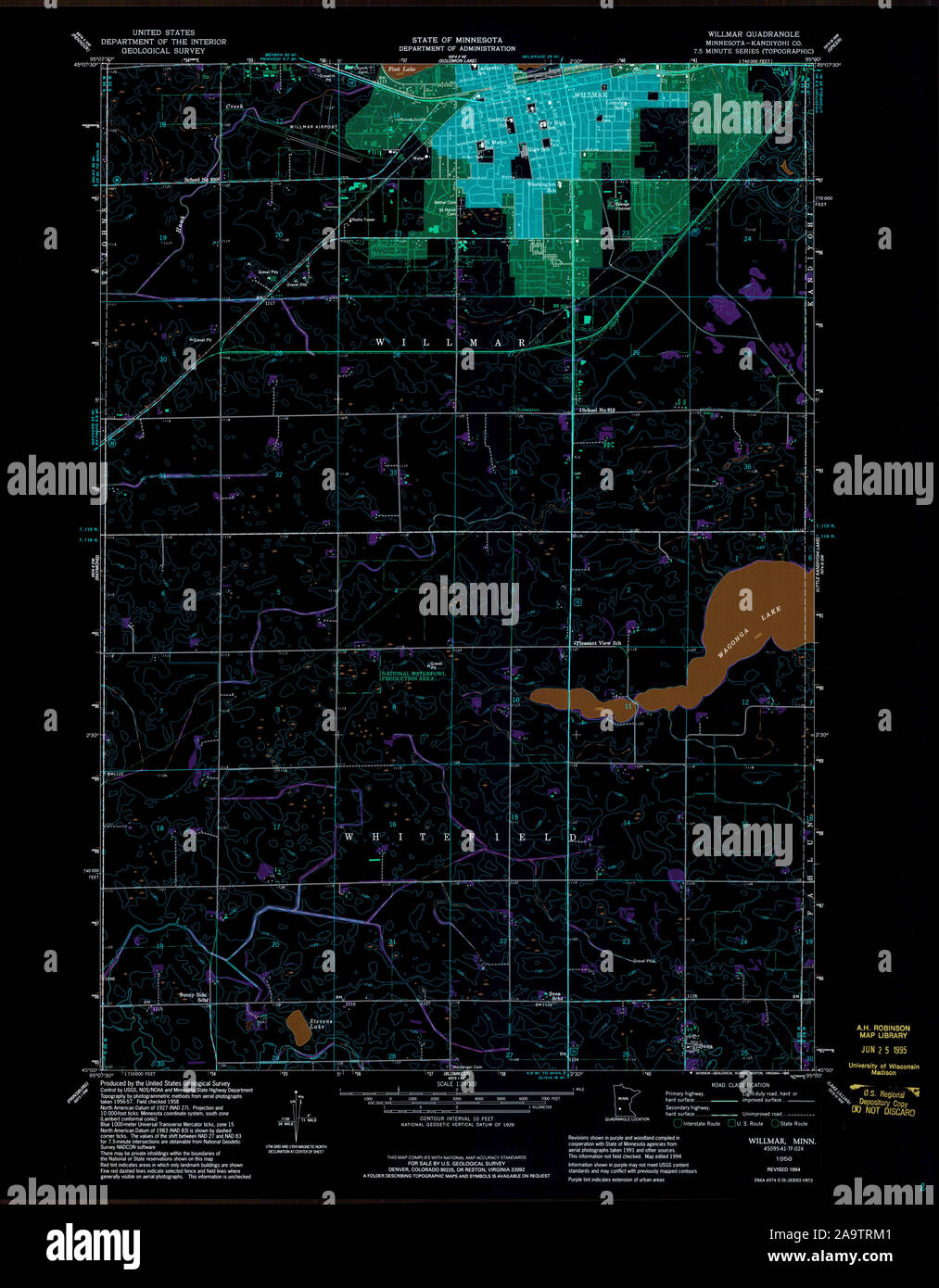 Willmar minnesota map hi-res stock photography and images - Alamy