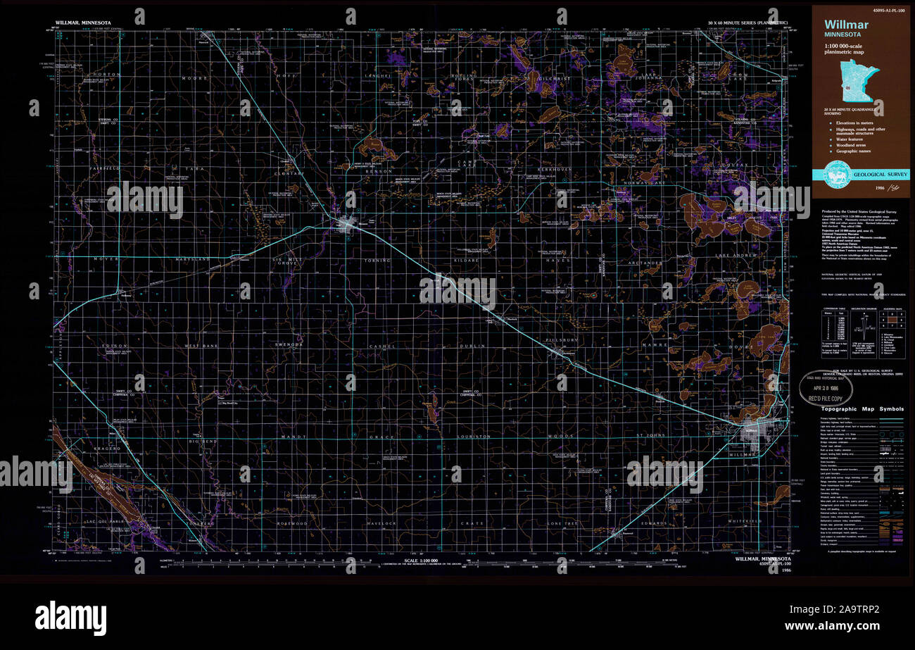 Willmar minnesota map hi-res stock photography and images - Alamy