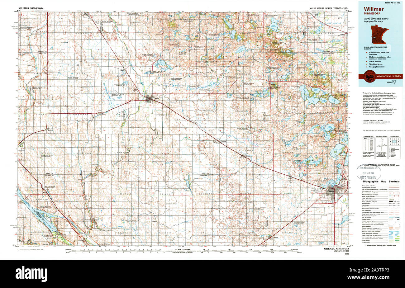 Willmar map hi-res stock photography and images - Alamy