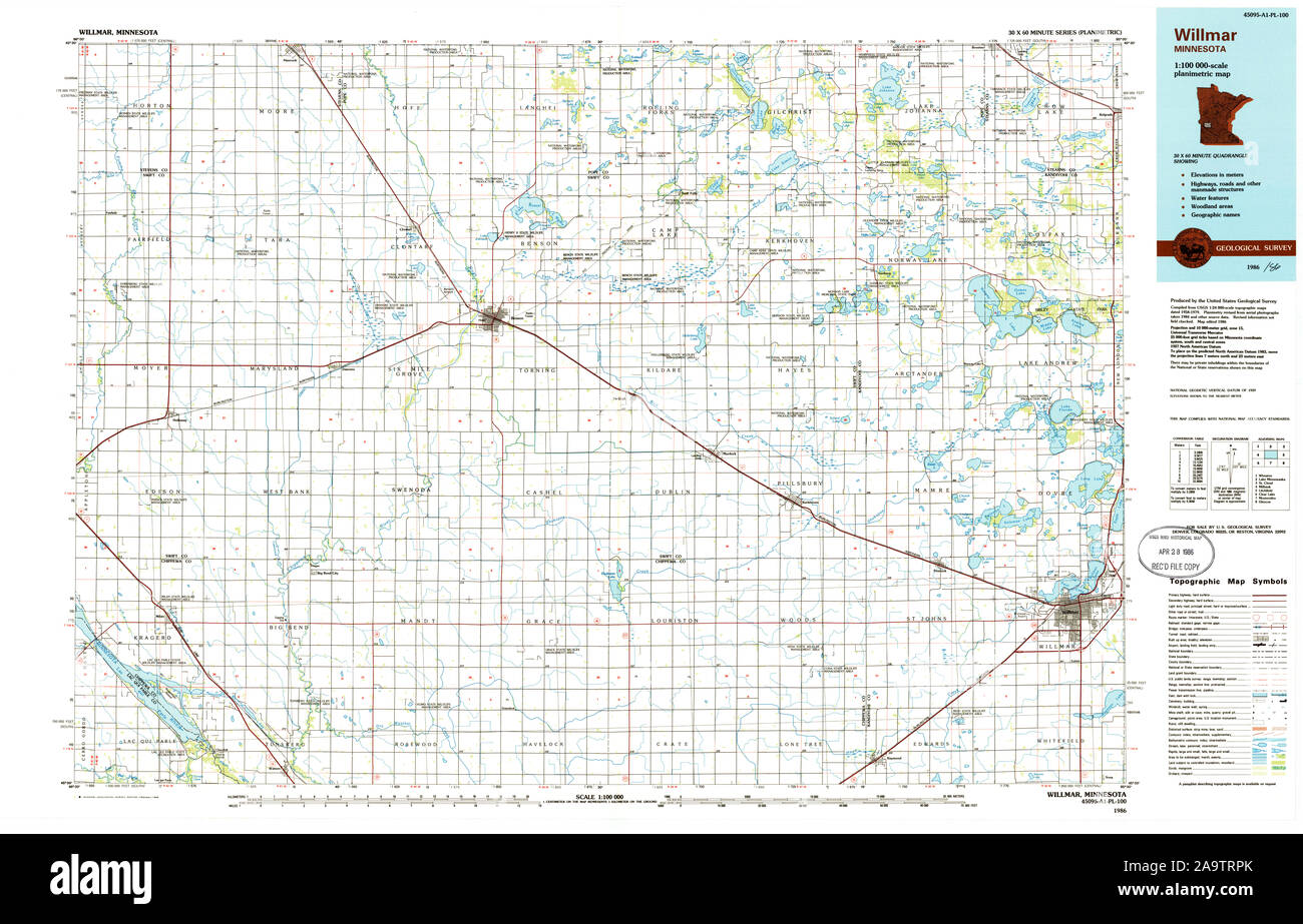Willmar minnesota map hi-res stock photography and images - Alamy