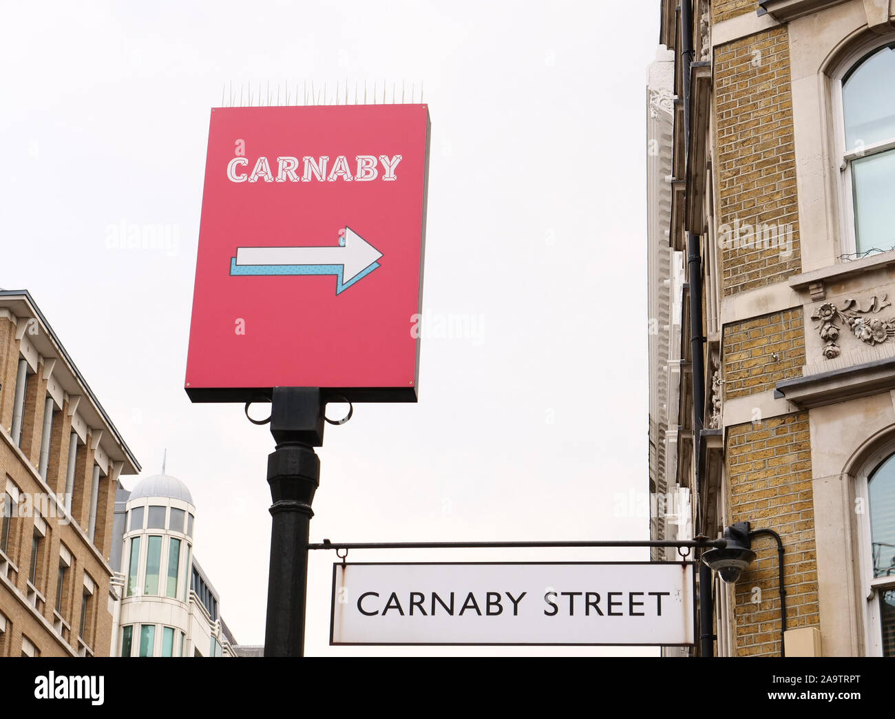 Two signs to carnaby street hi-res stock photography and images - Alamy