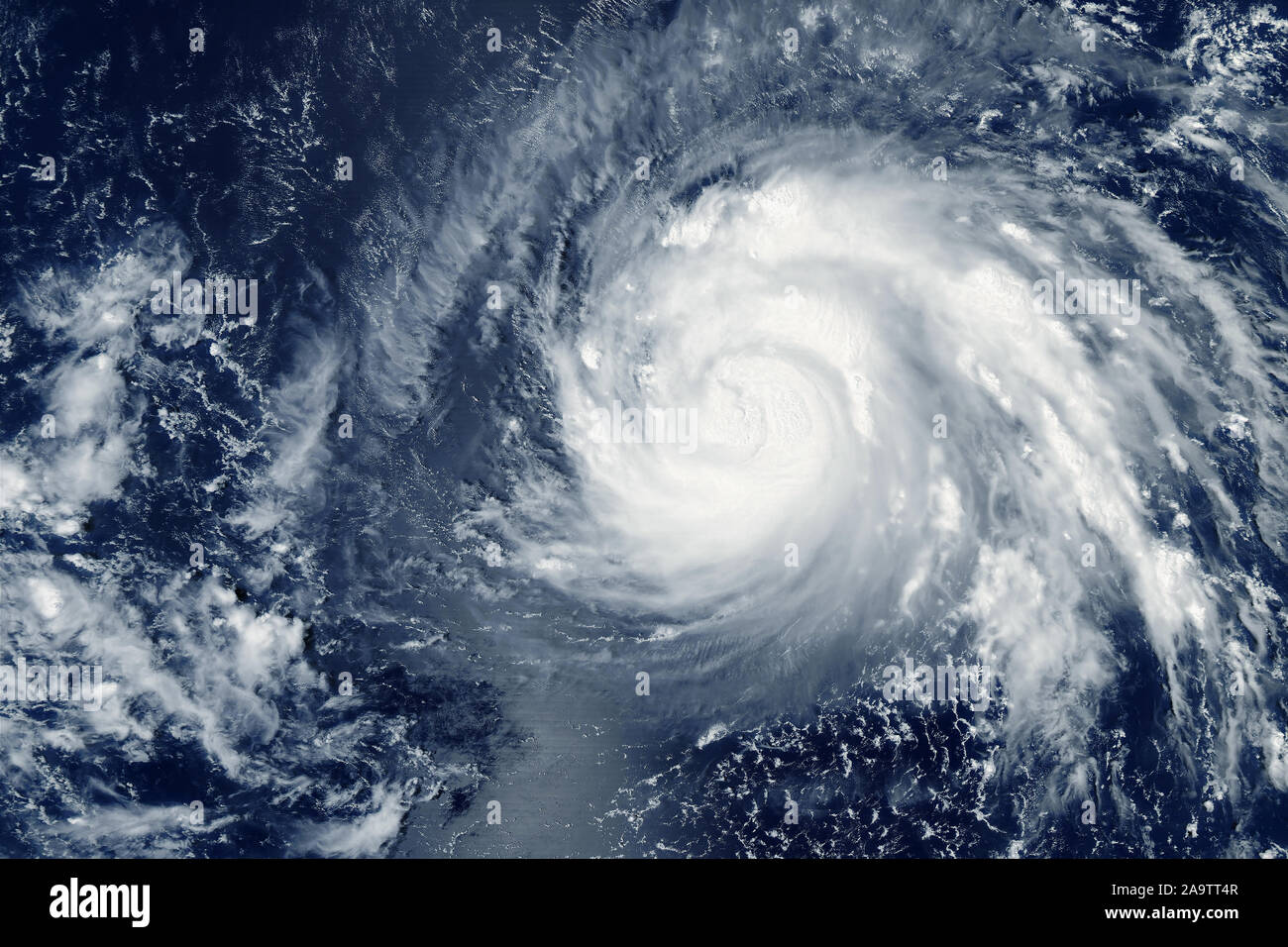 Typhoon from space, natural disaster. Elements of this image were ...