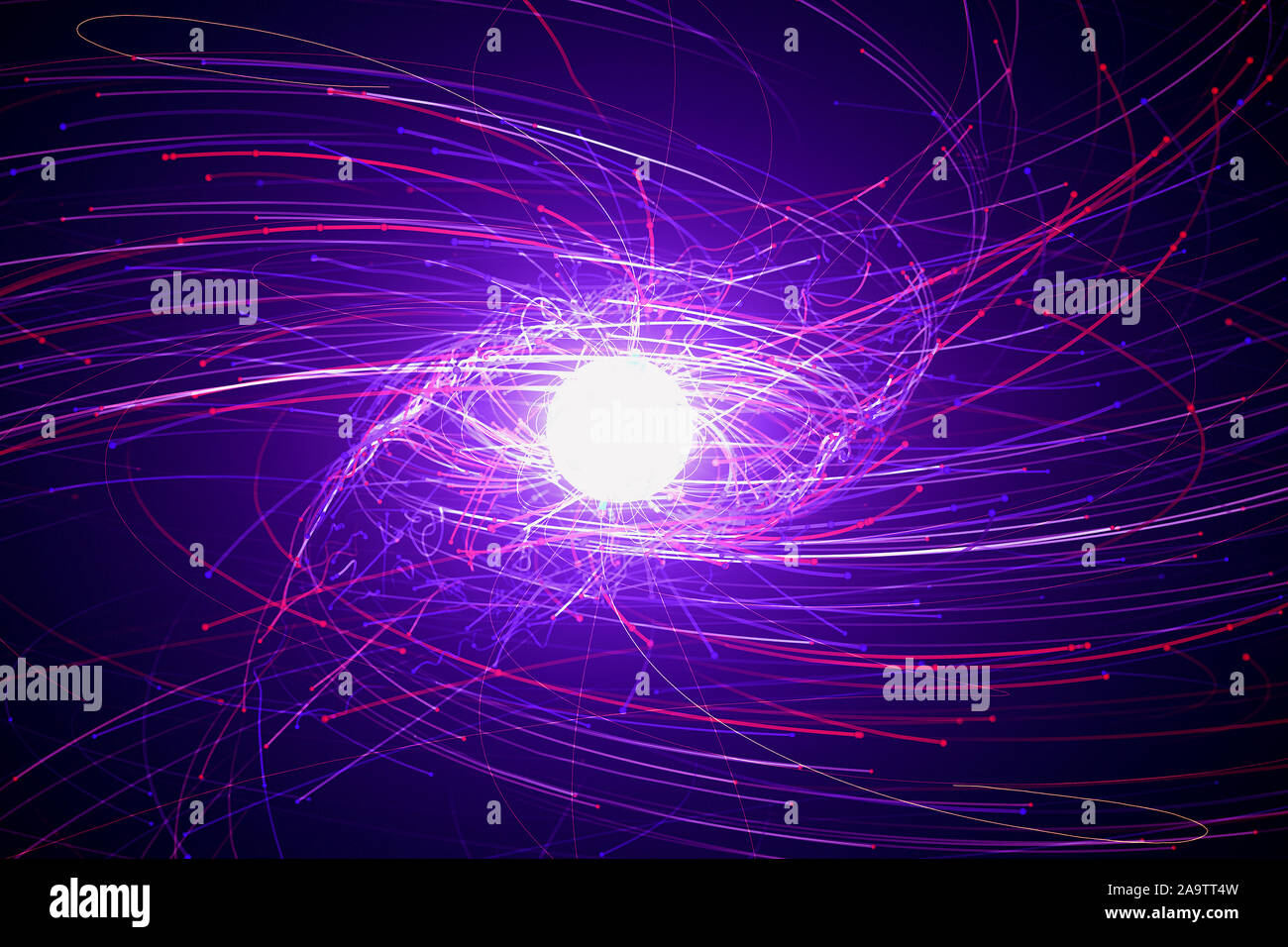 A neutron star, a pulsar, on a dark background. Elements of this image ...