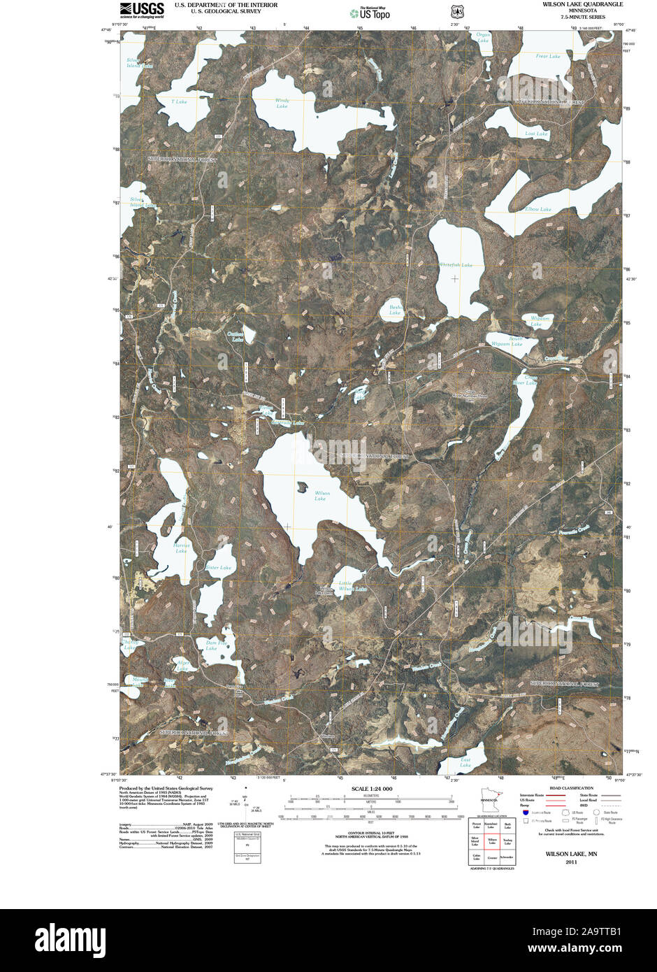Map of lake wilson hi-res stock photography and images - Alamy