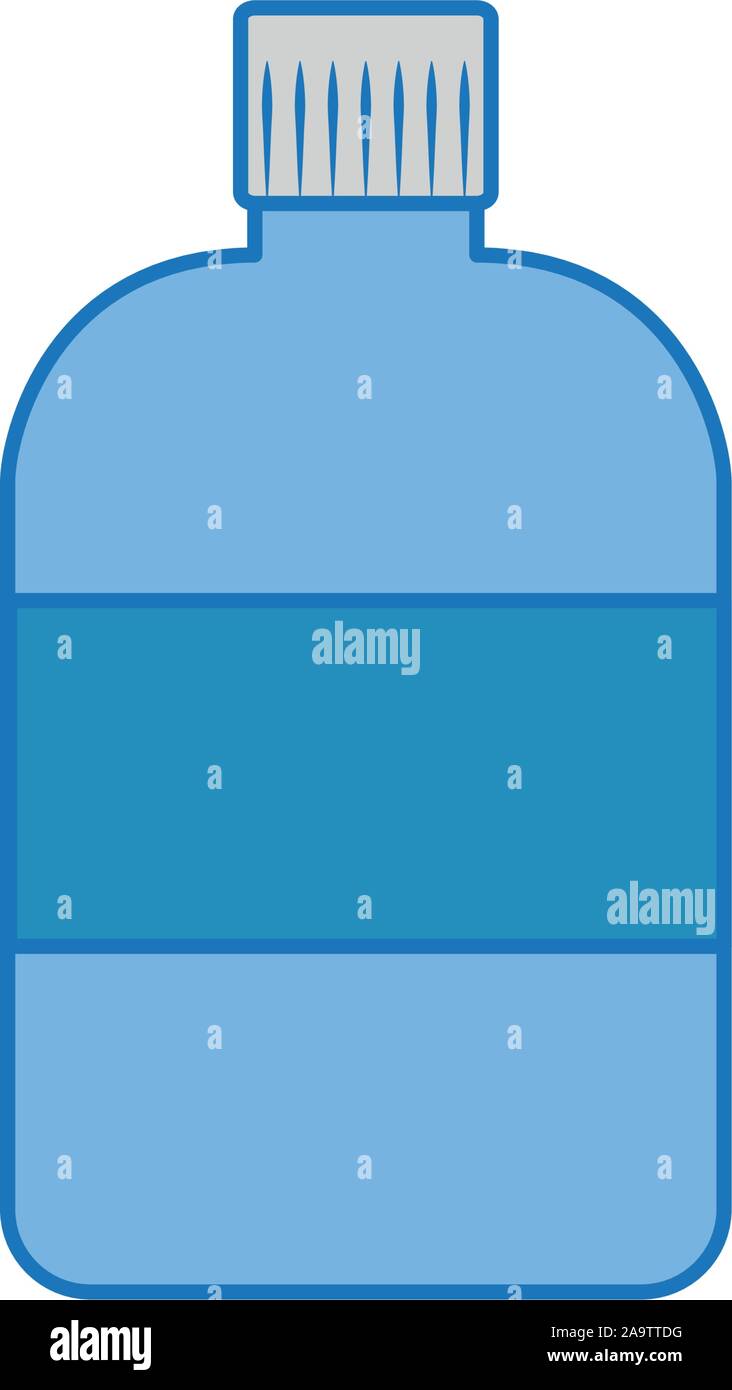 big bottle plastic fill icon blue vector illustration Stock Vector ...