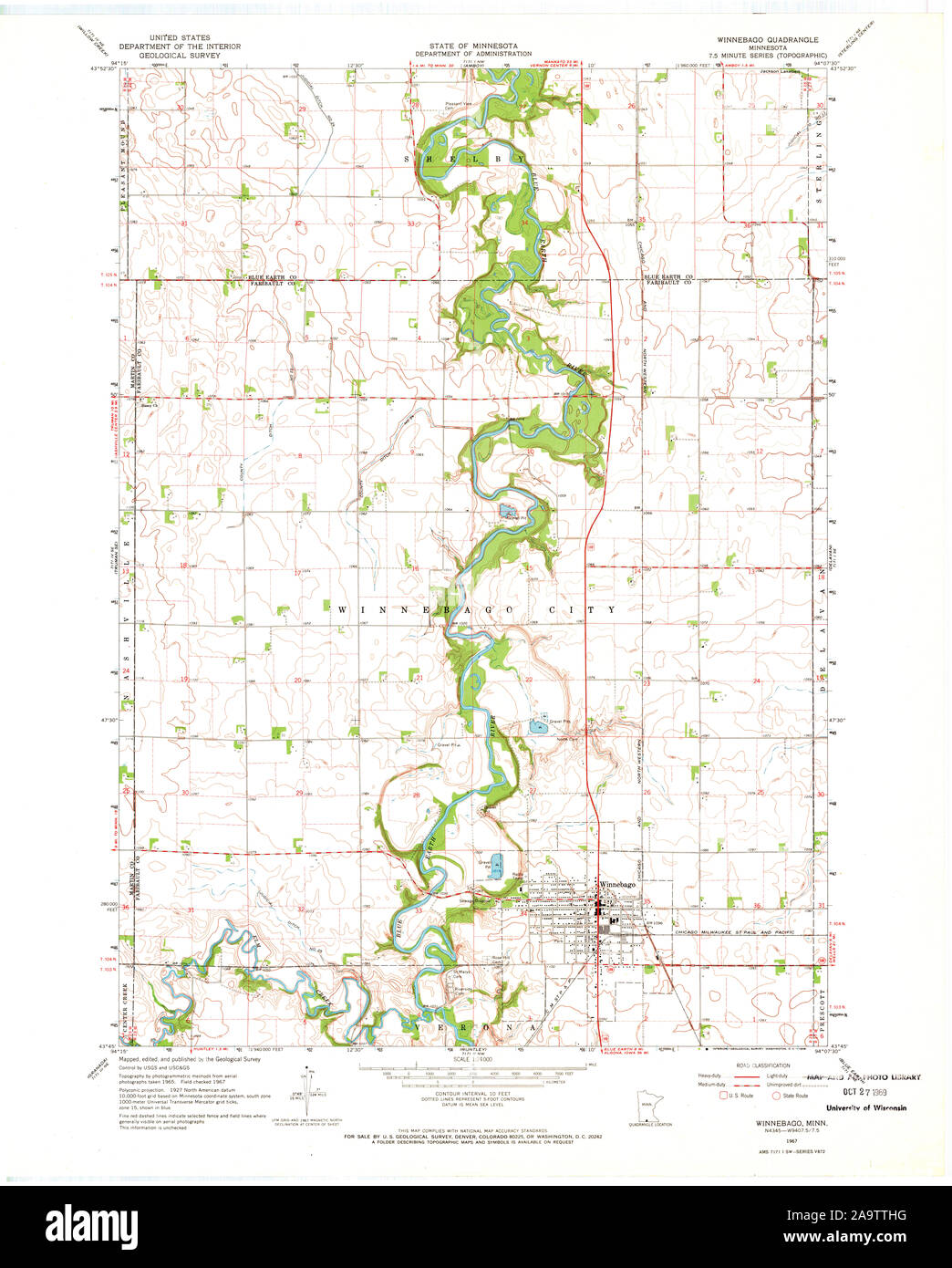 Map of winnebago hi-res stock photography and images - Alamy