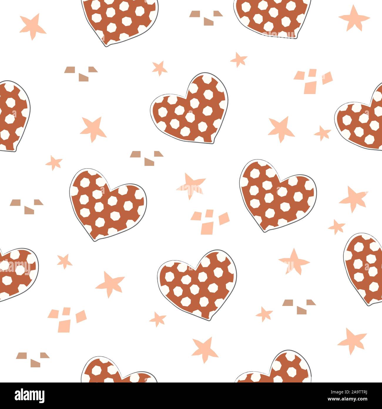 Heart Abstract Seamless Pattern. Modern Digital Design. Modern Fashion ...