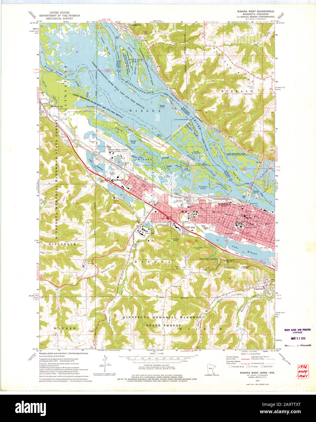 Winona minnesota map hi-res stock photography and images - Alamy