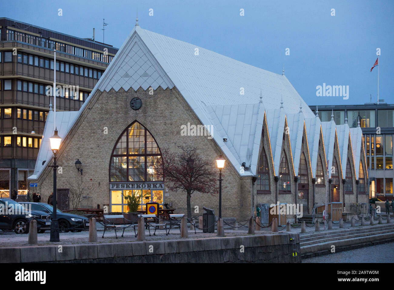 Gothenburg, Sweden. 1st Nov, 2019. Exterior view of the fish market ...